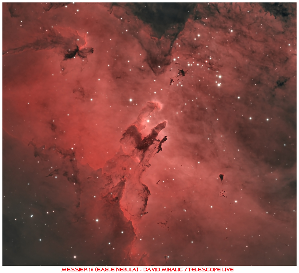 Messier 16 - Eagle Nebula in HOO | Telescope Live